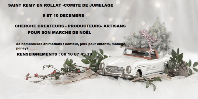 marché de Noël - 2023 - ST REMY EN ROLLAT - Allier (03)
